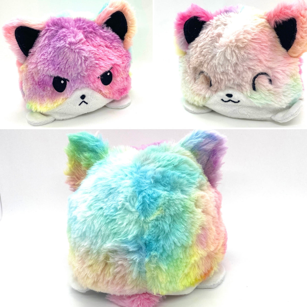 Reversible Rainbow Cat Plush Toy | Lemons and Slimes